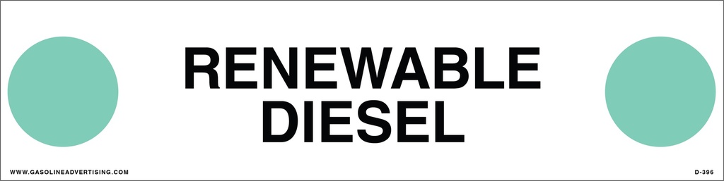 D-396 API COLOR CODED DECAL - RENEWABLE DIESEL | Gasoline Advertising